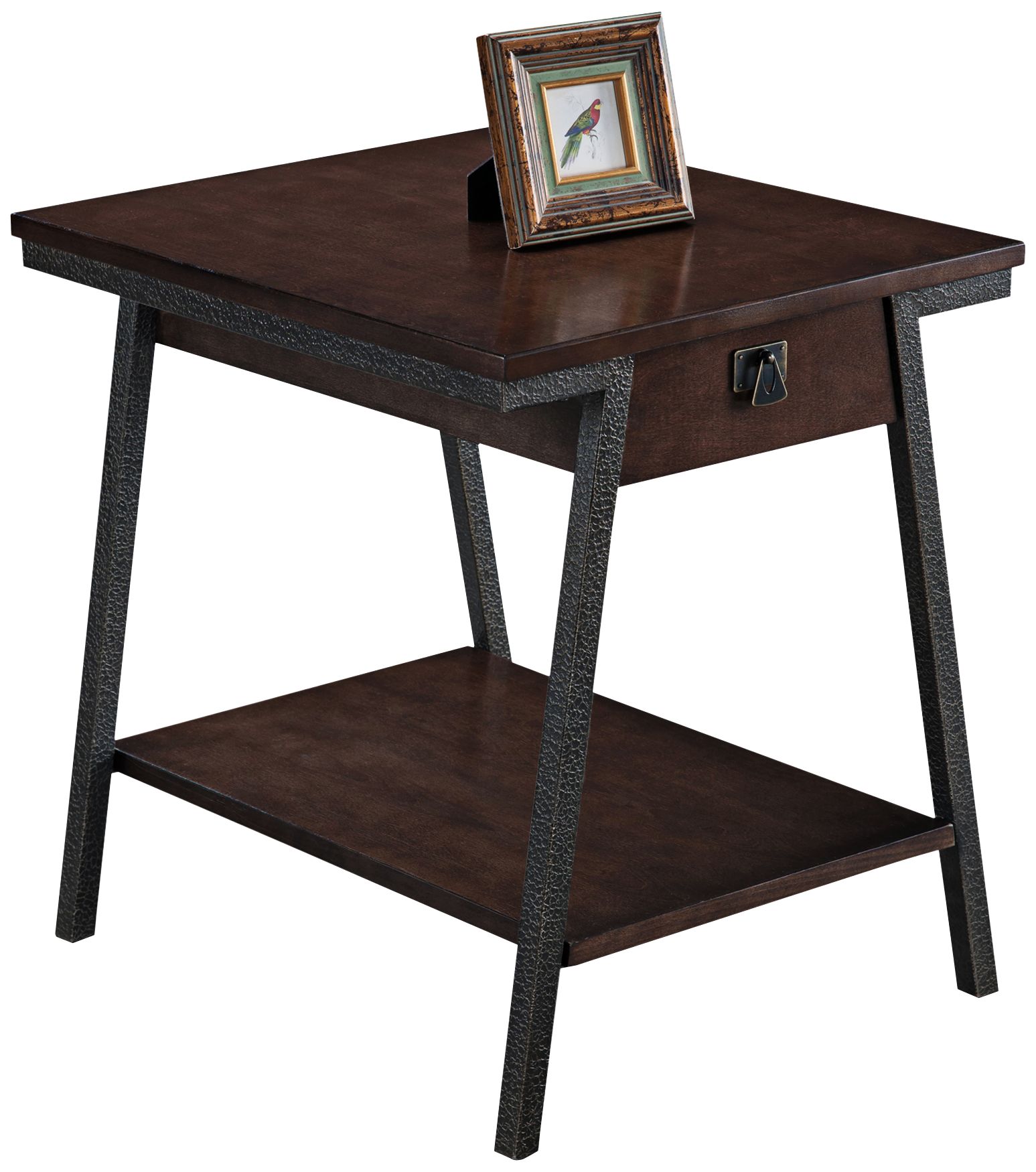 Empiria 24" Wide Hand-Finished Walnut 1-Drawer End Table - #10G83 ...