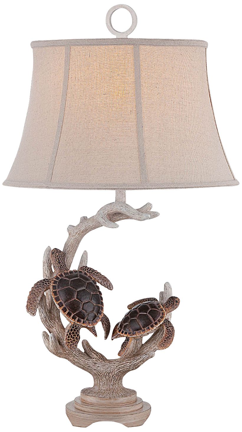 Kiwitahi Twin Turtle Table Lamp - #11P10 | Lamps Plus