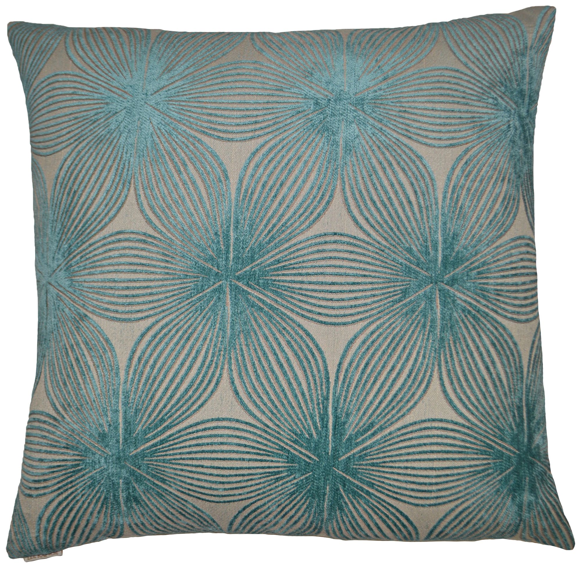 Ellery Aqua 24" Square Decorative Throw Pillow - #11Y90 | Lamps Plus