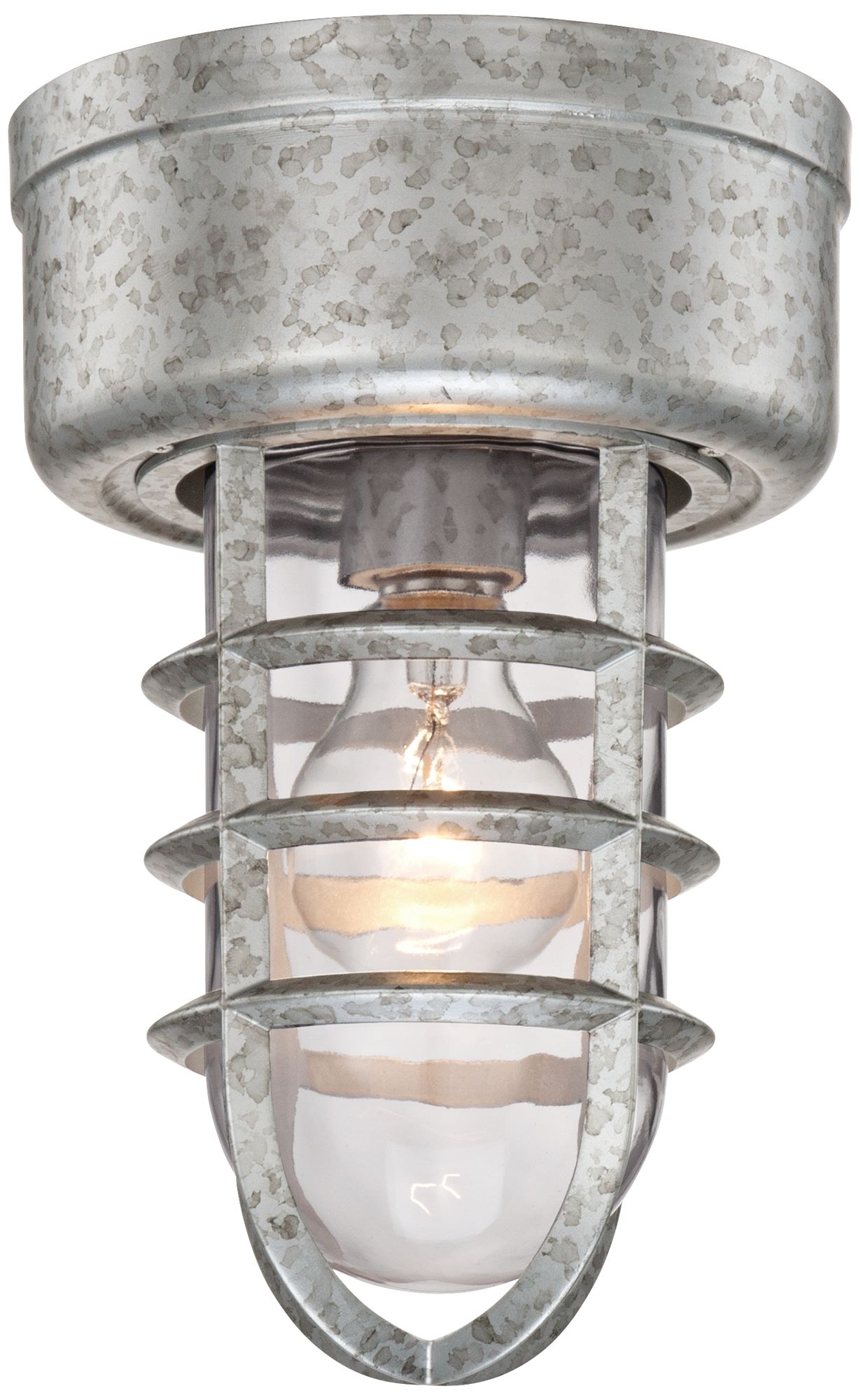 Marlowe 10 3/4" High Galvanized Cage Outdoor Ceiling Light - #1G431 ...