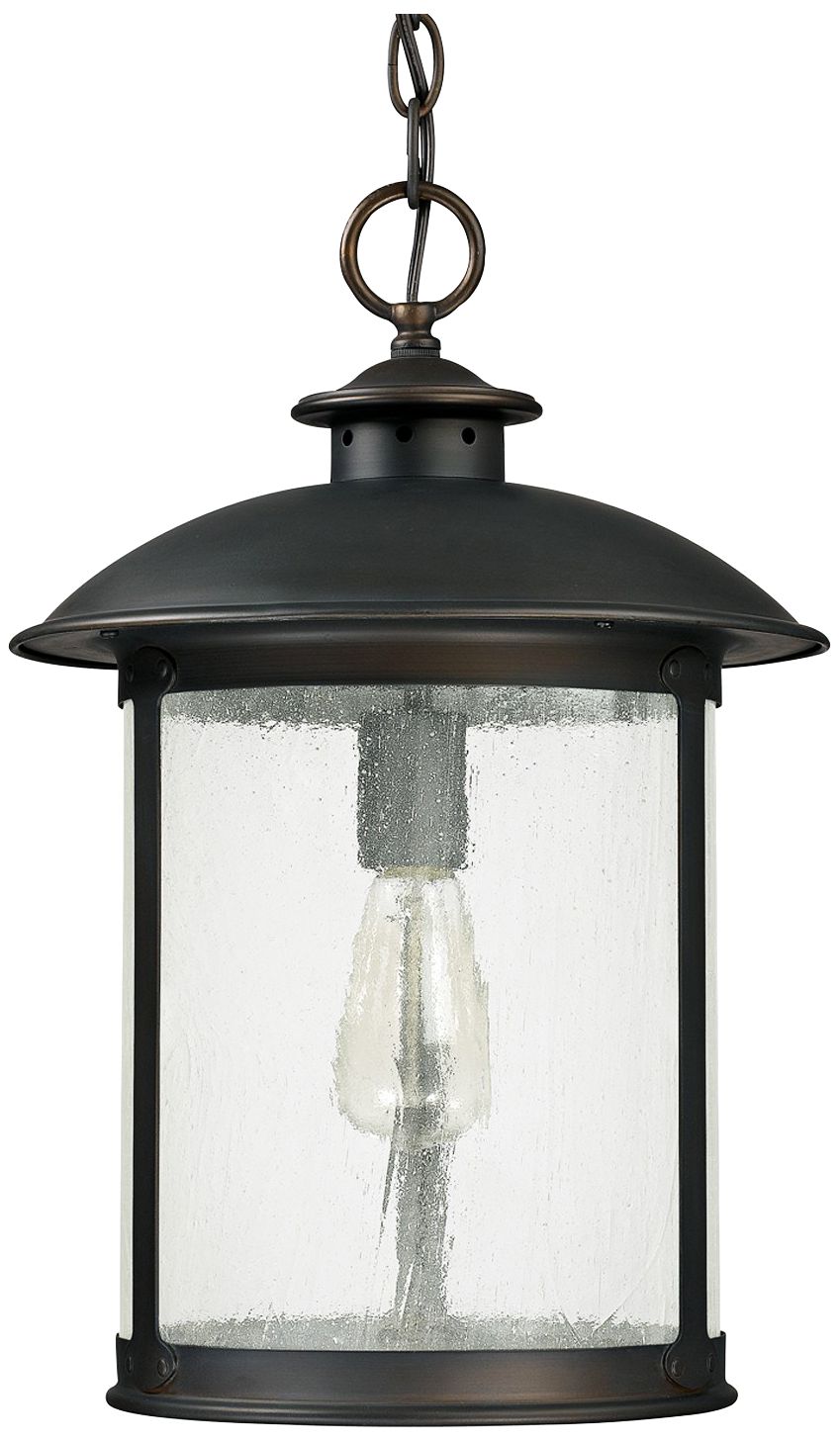 Capital Dylan Glass 18" High Bronze Outdoor Hanging Light - #1H533 ...