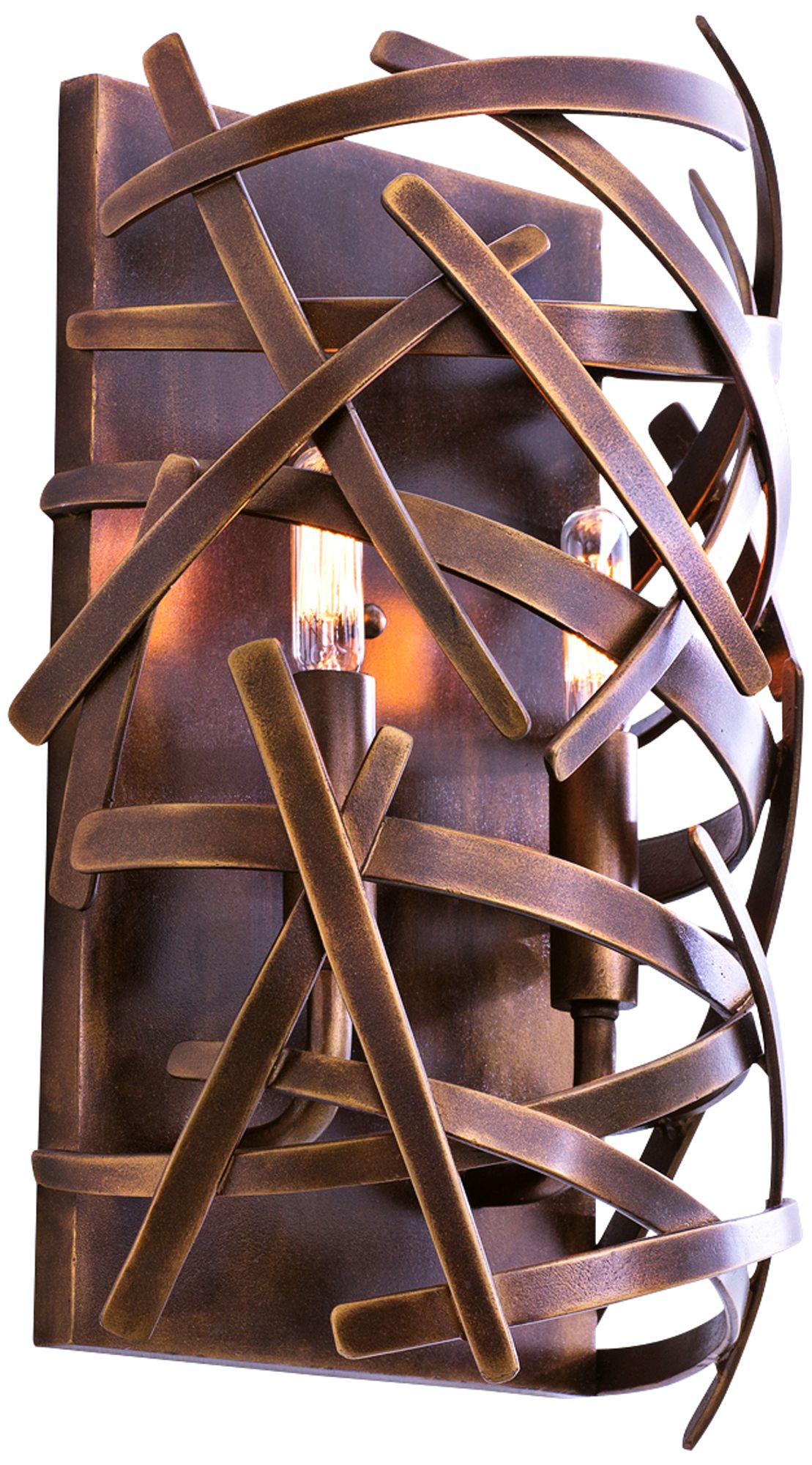 Ambassador 15 1/4" High Copper Patina Abstract Wall Sconce - #1P789 ...
