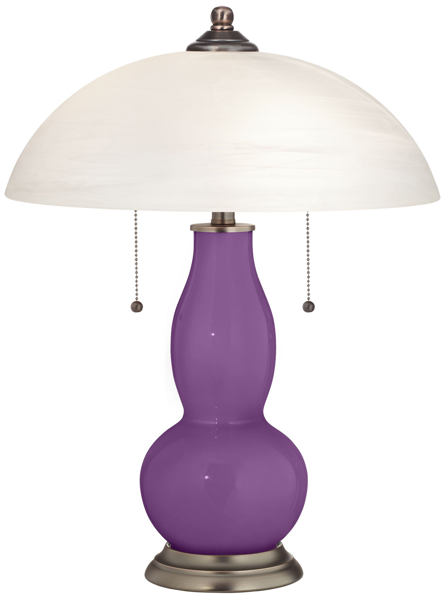 Passionate Purple Gourd-Shaped Table Lamp with Alabaster Shade - #26X22 ...