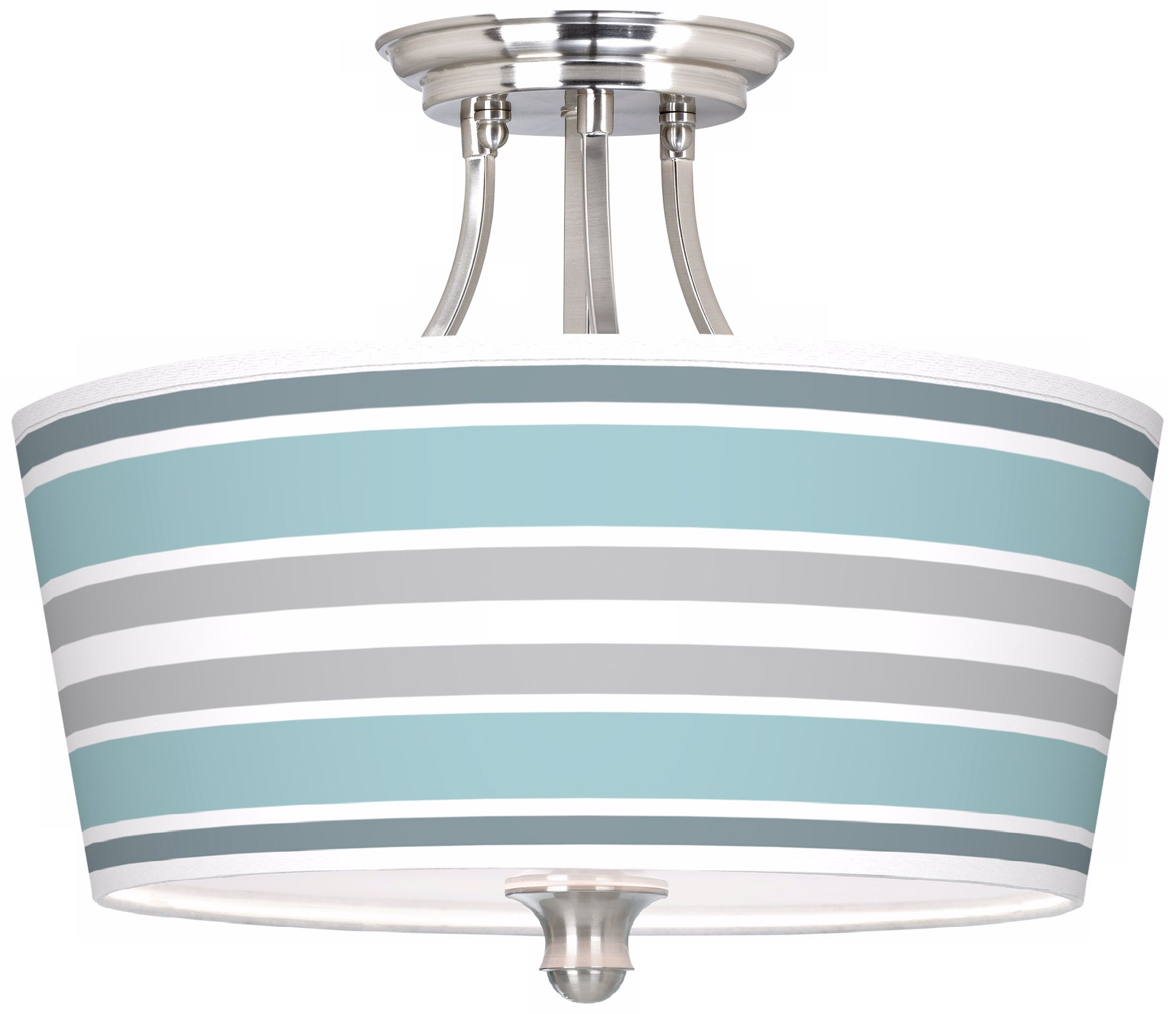 Multi Color Stripes Tapered Drum Giclee Ceiling Light - #27V58 | Lamps Plus
