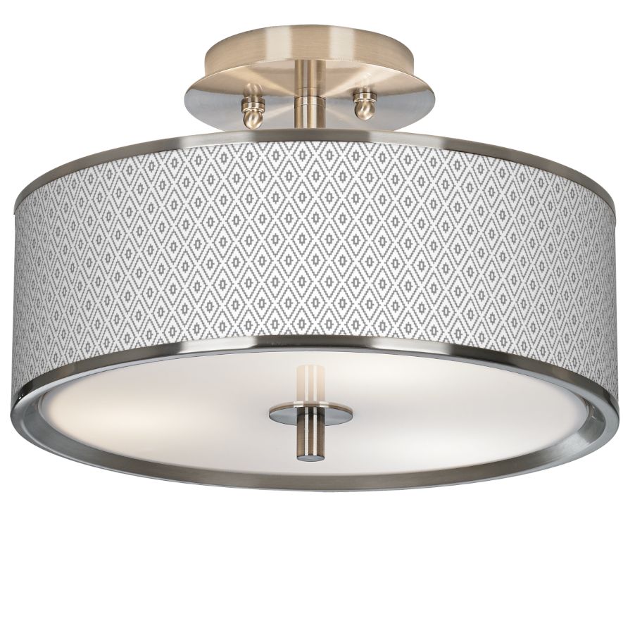 Diamonds Giclee Glow 14" Wide Ceiling Light - #28E54 | Lamps Plus