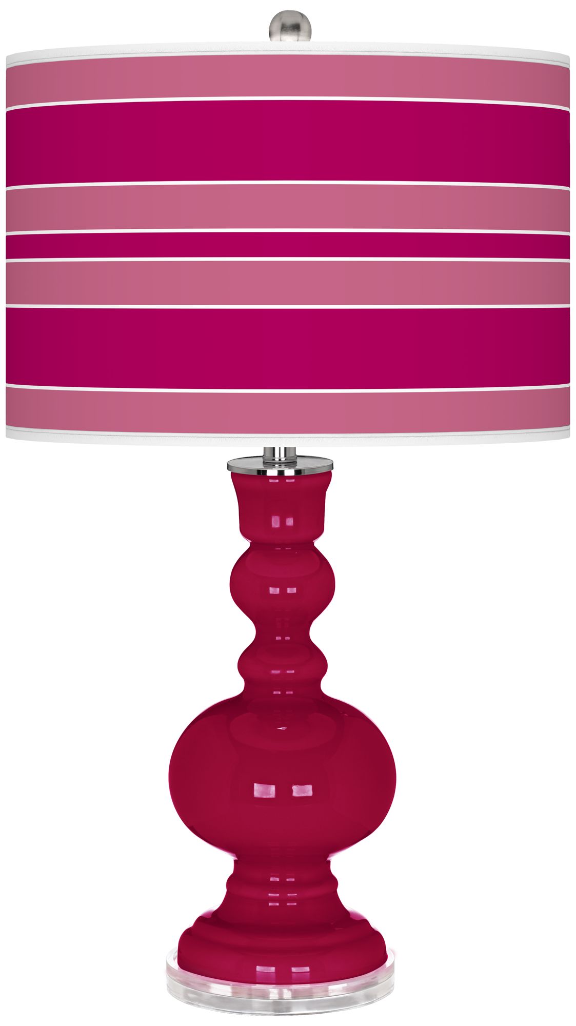 French Burgundy Bold Stripe Apothecary Table Lamp - #29K96 | Lamps Plus