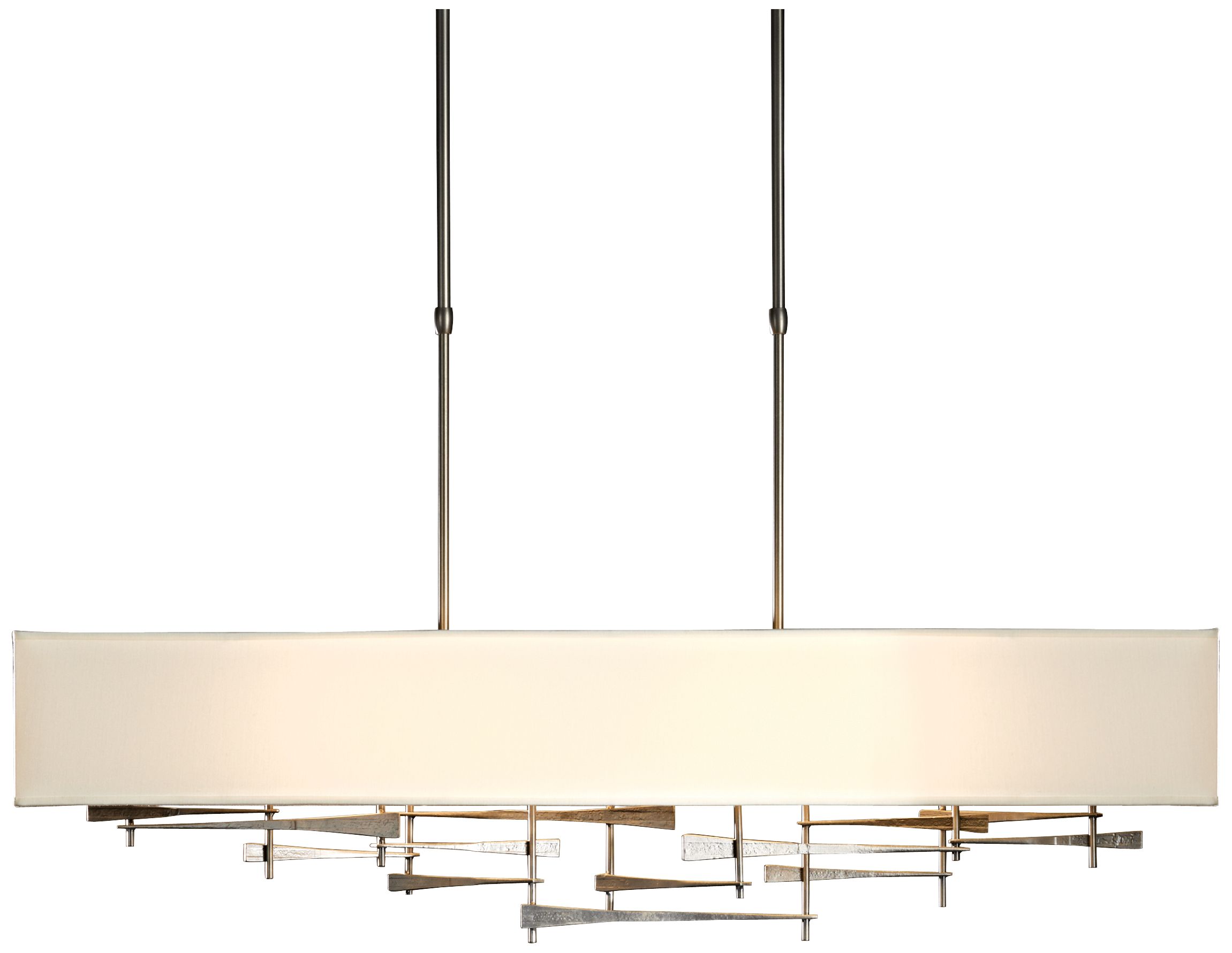 Hubbardton Forge 42" Wide Cavaletti Burnished Steel Pendant Light ...