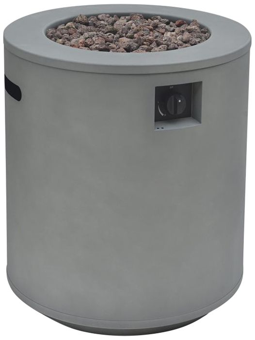 Acero 23" Round Steel Propane Gas Fire Column - #352D0 | Lamps Plus