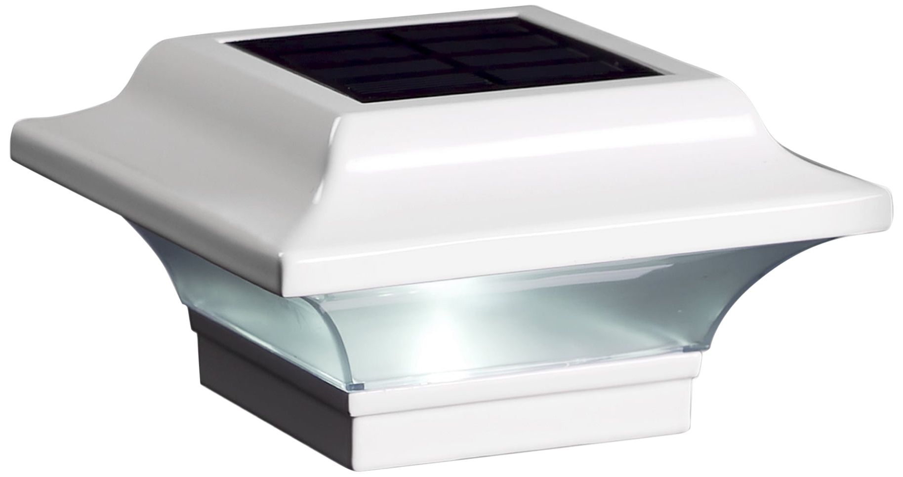 Imperial White Solar Powered LED Outdoor Post Cap - #35424 | Lamps Plus