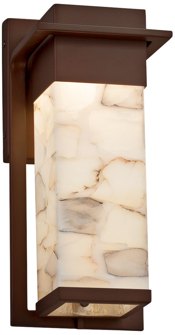 Alabaster Rocks! Pacific 12" High Bronze LED Outdoor Wall Light ...