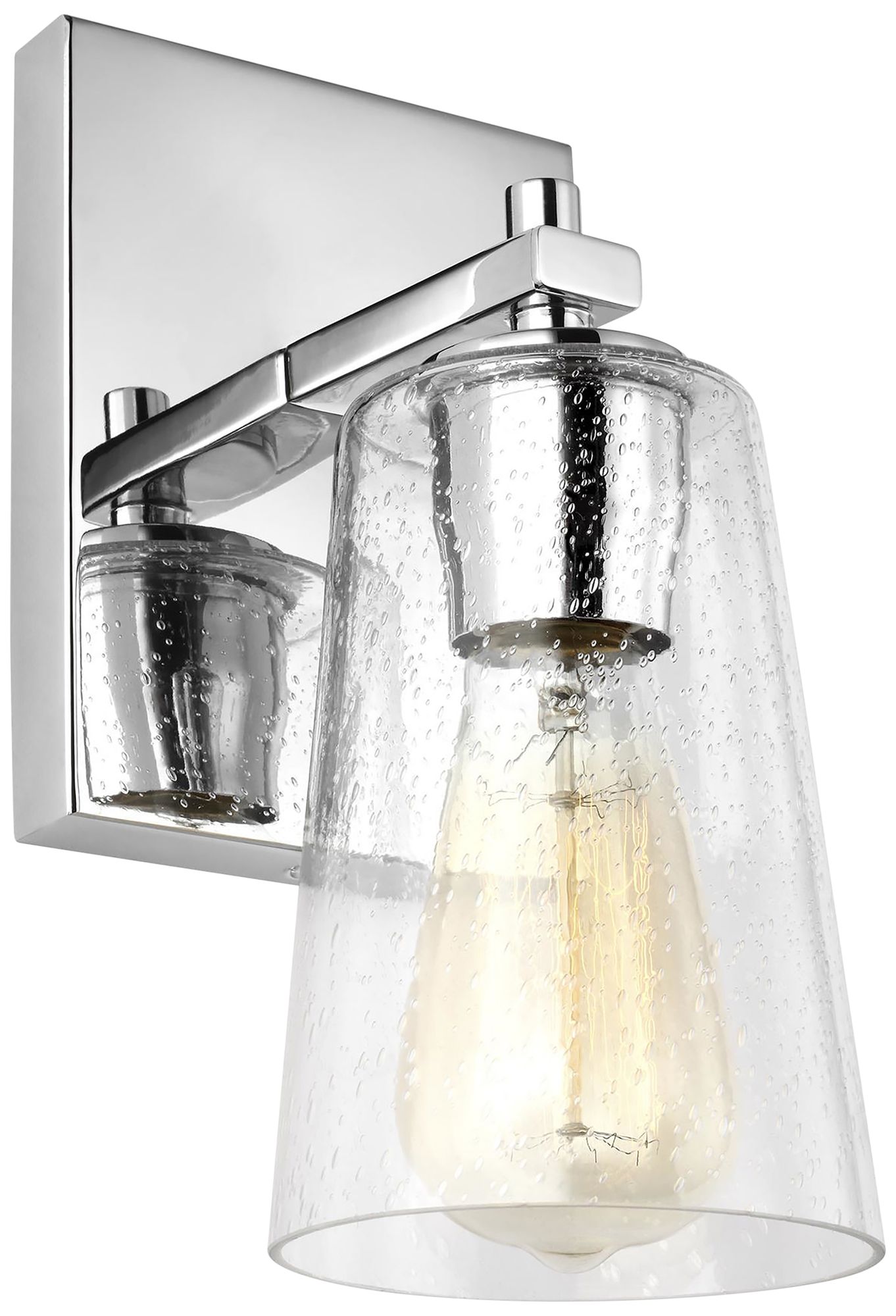 Feiss Mercer 9" High Chrome Wall Sconce - #37W06 | Lamps Plus