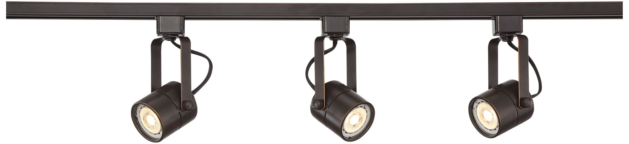 Pro Track Layna Linear 3-Light Bronze LED Bullet ceiling or wall Track ...