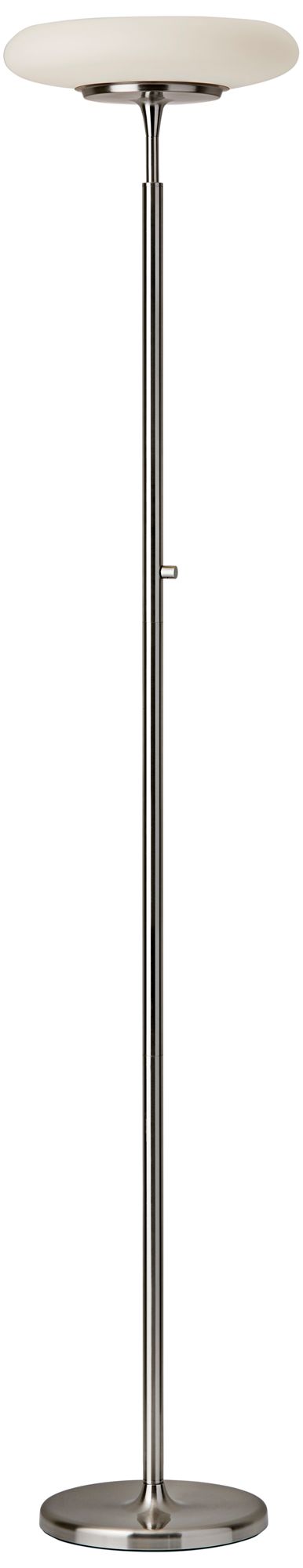 Hubble Brushed Steel LED Torchiere Floor Lamp - #42P11 | Lamps Plus