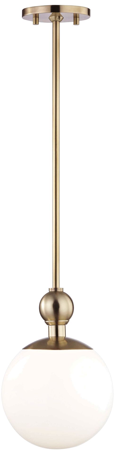 Mitzi Daphne 7 1/2" Wide Aged Brass Mini Pendant - #45M85 | Lamps Plus