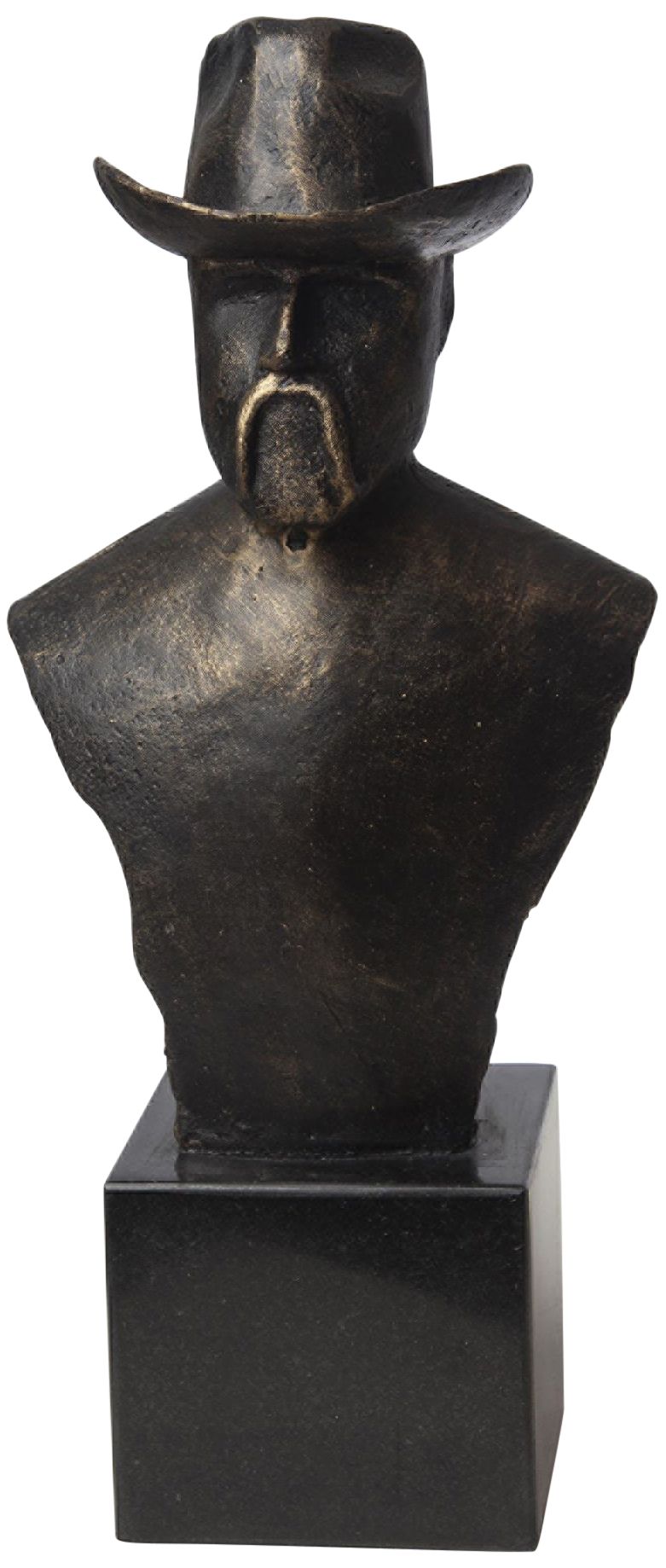 Cowboy Hat 12 1/4" High Bronze Cast Iron Bust Sculpture - #464D0 ...