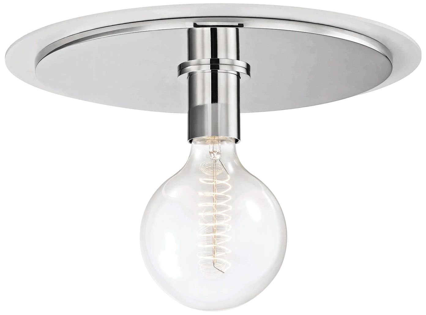 Mitzi Milo 14" Wide Polished Nickel and White Ceiling Light - #46K66 ...