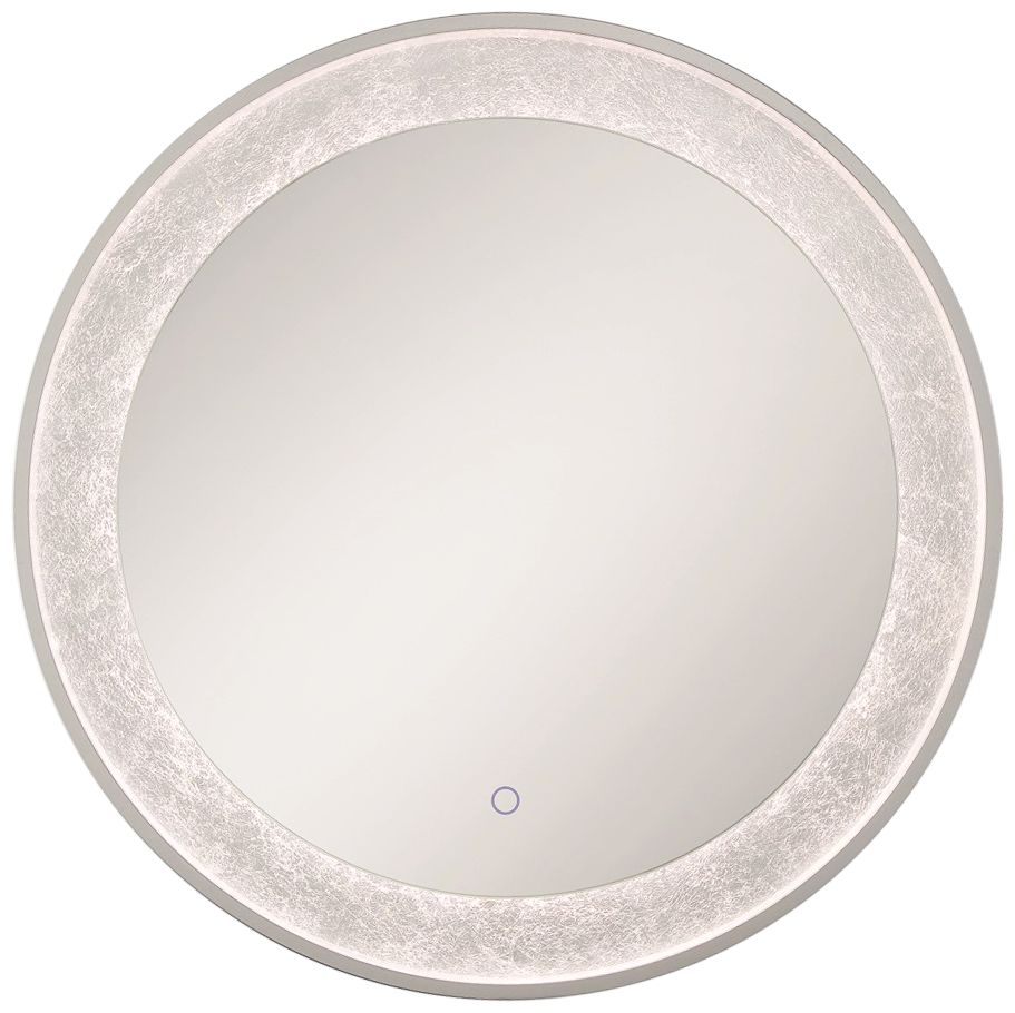Eurofase Edge-Lit Silver 30" Round LED Wall Mirror - #46T62 | Lamps Plus