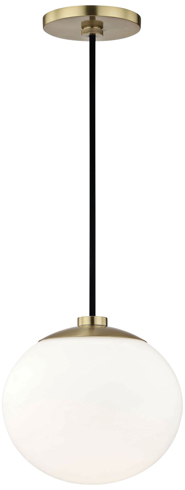 Mitzi Estee 8" Wide Aged Brass Modern Mini Pendant - #47E26 | Lamps Plus