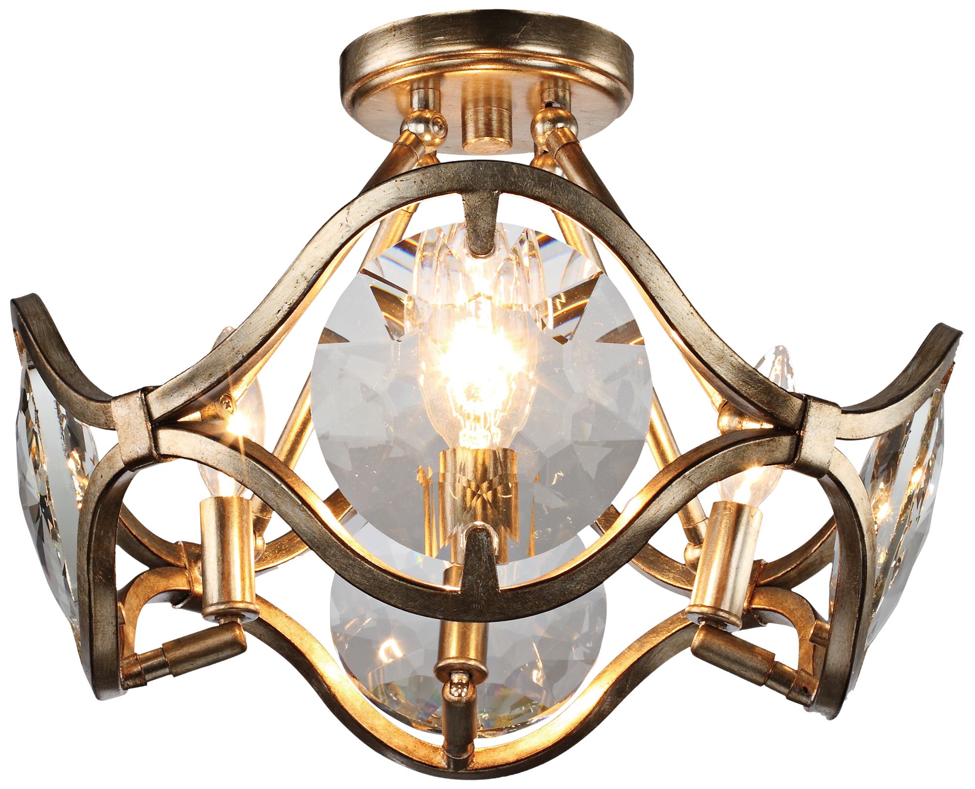 Quincy 16" Wide Distressed Twilight 4-Light Ceiling Light - #55N60 ...