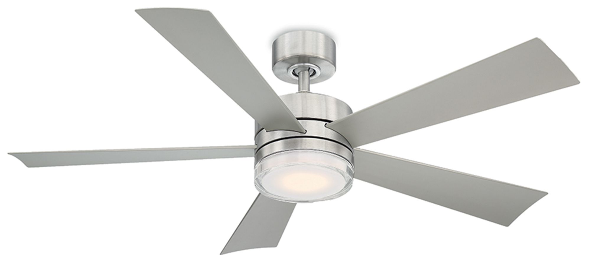 52" Modern Forms Wynd Stainless Steel LED Wet Rated Smart Ceiling Fan ...