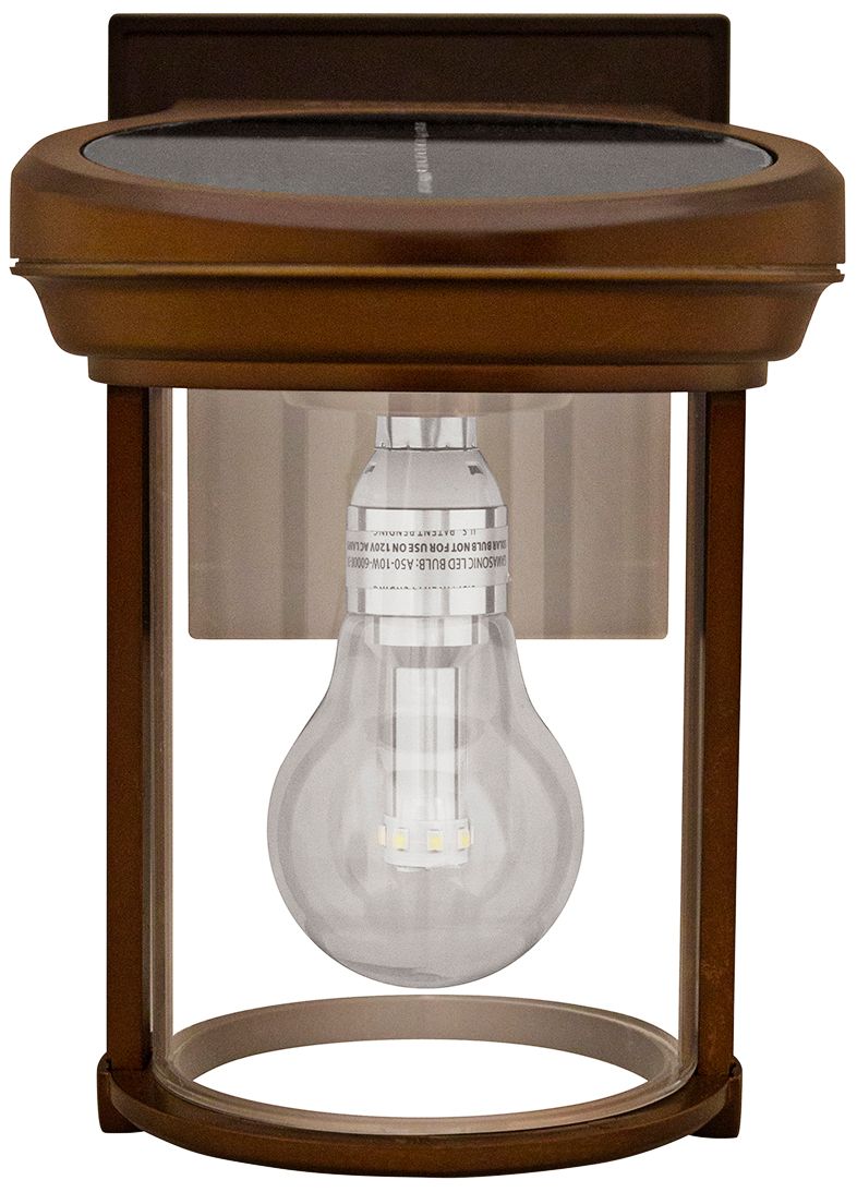 Coach and Porch 7 1/2"H Copper Solar LED Outdoor Wall Light - #58W34 ...