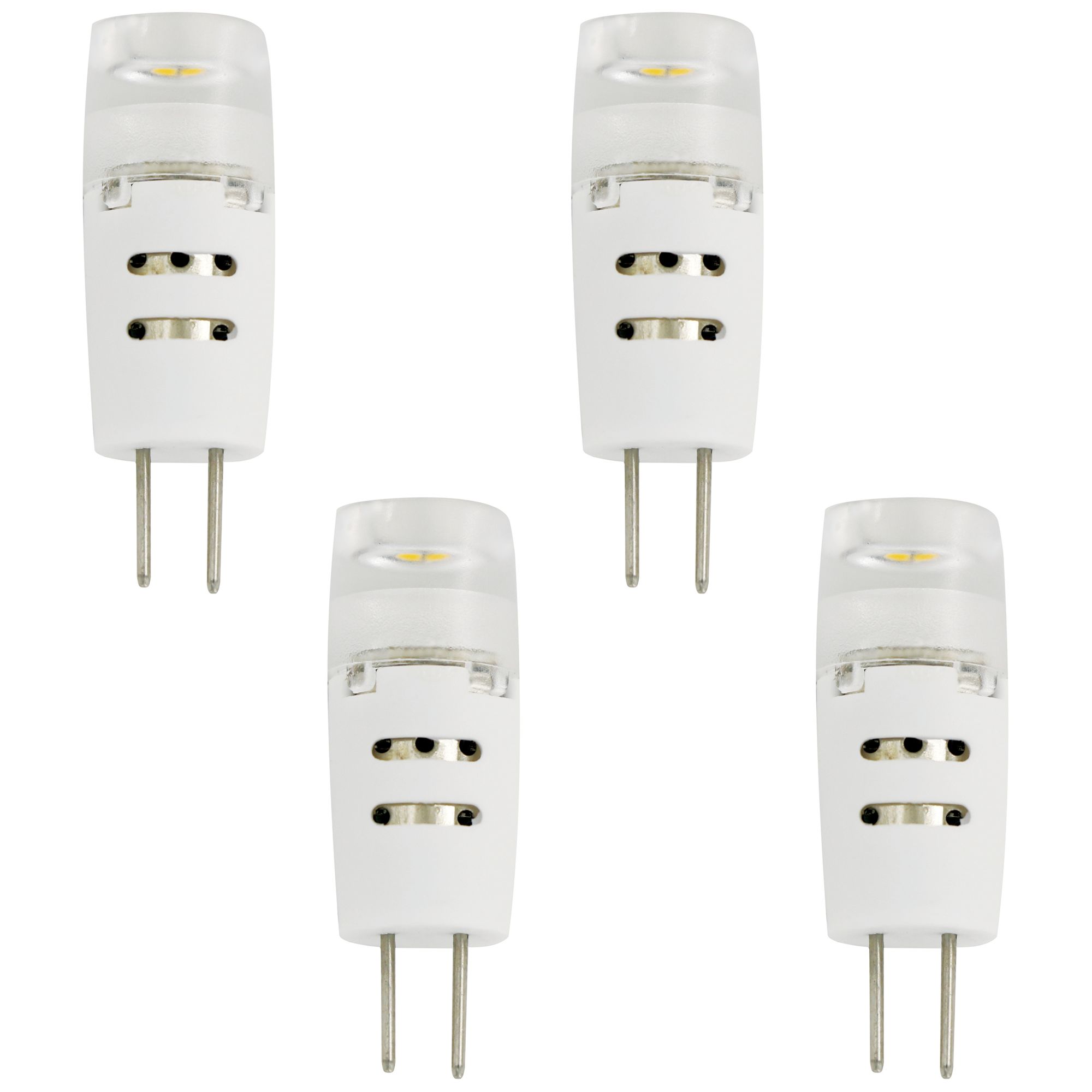 20W Equivalent Clear 1.5W LED 12V Dimmable G4 Bi-Pin 4-Pack - #60C75 ...