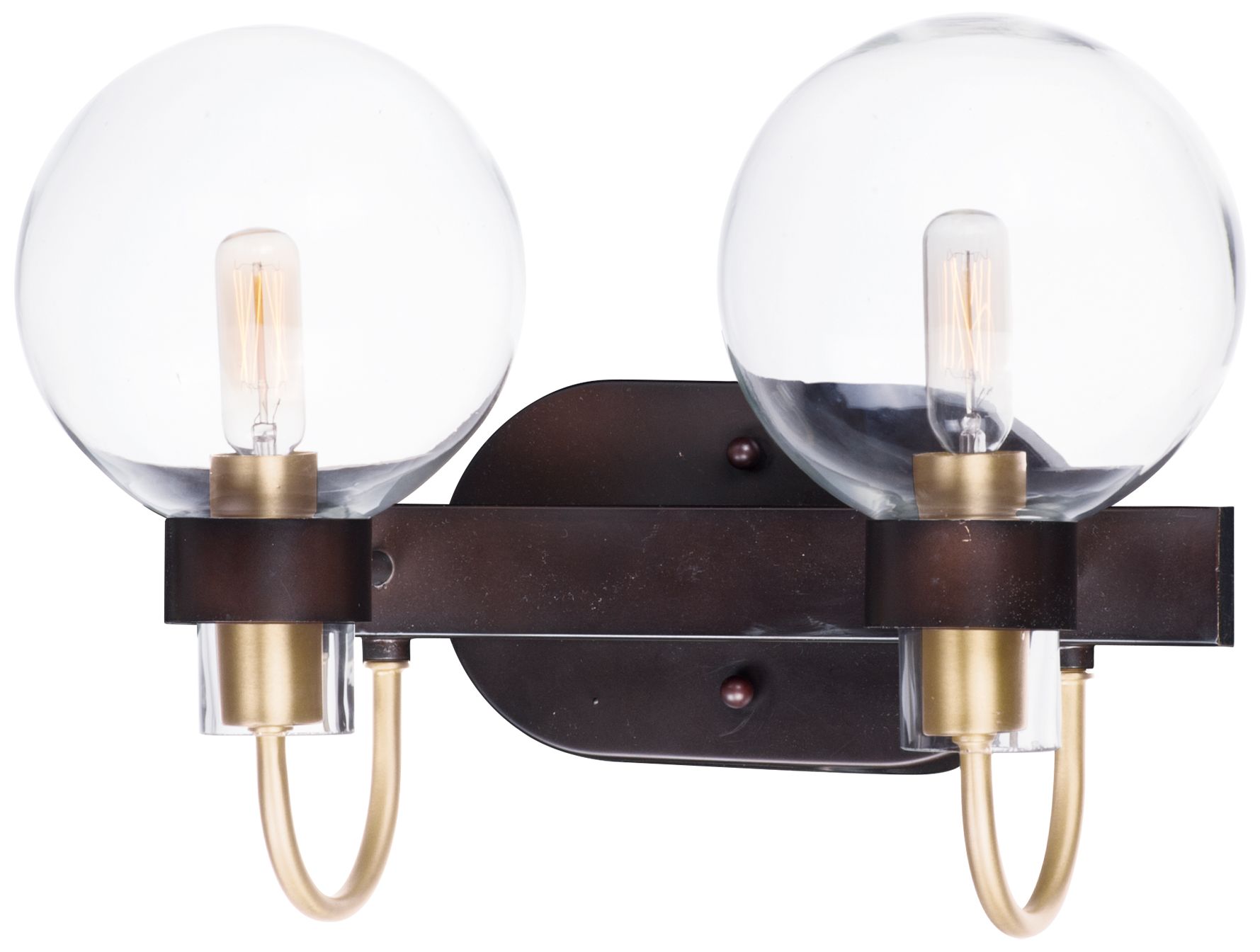 Bauhaus 16" Wide Bronze 2-Light Bath Light - #60V20 | Lamps Plus