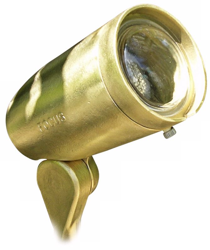 Cast Brass Bullet 4 3/4" Low Voltage Landscape Light - #61478 | Lamps Plus