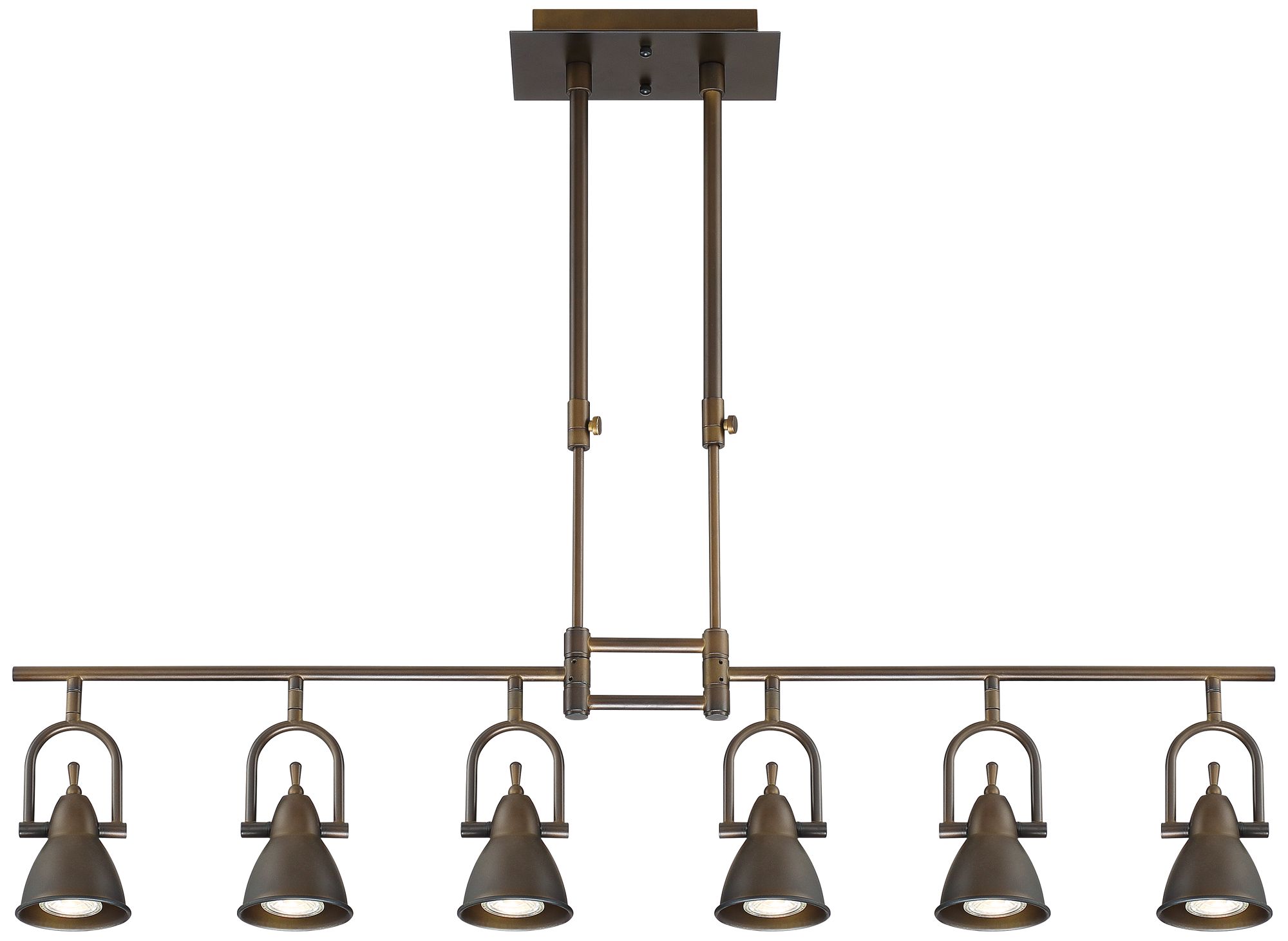 Pro Track Burnham 6-Light Bronze LED Track Fixture - #61K30 | Lamps Plus