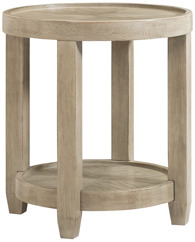 Bellamy 22" Wide Gray Wood Veneer Round End Table - #626J0 | Lamps Plus