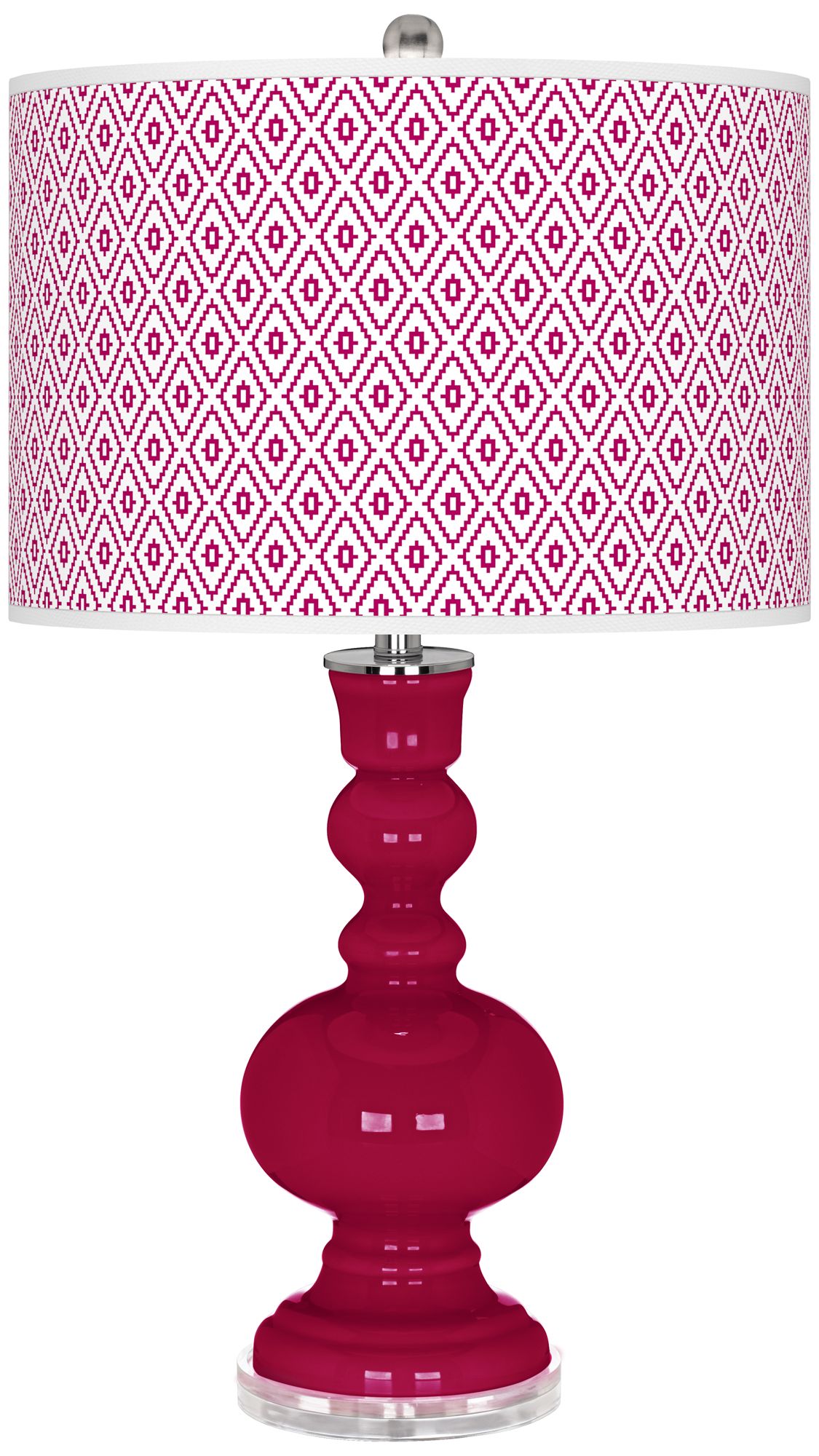 French Burgundy Diamonds Apothecary Table Lamp - #62K32 | Lamps Plus
