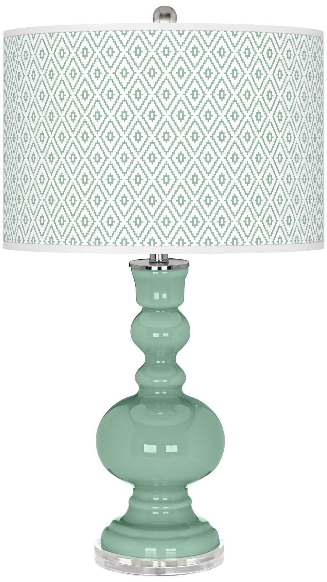 Grayed Jade Diamonds Apothecary Table Lamp - #62K44 | Lamps Plus