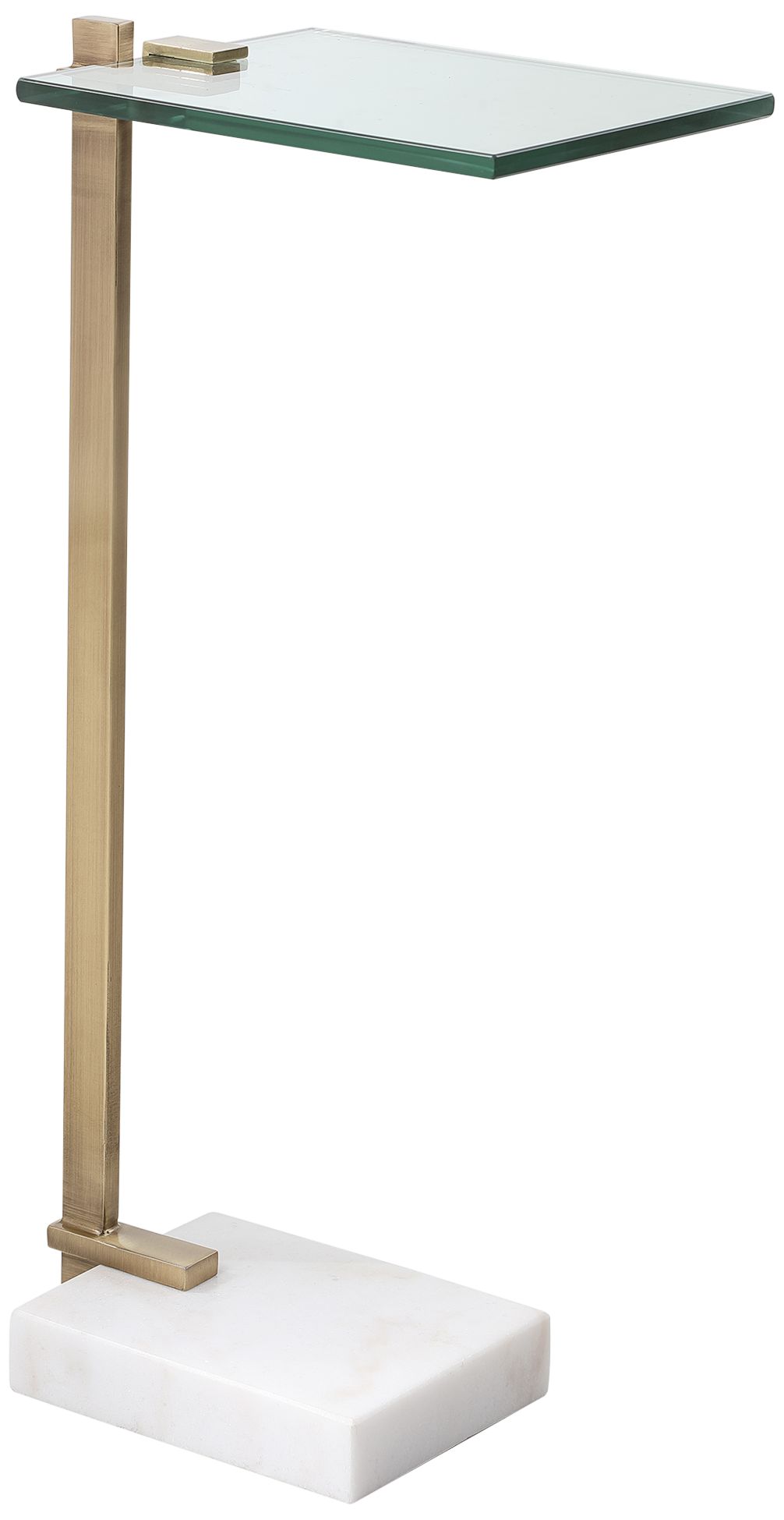 Uttermost Butler 8" Wide Brushed Brass and Glass Accent Table - #637R0 ...