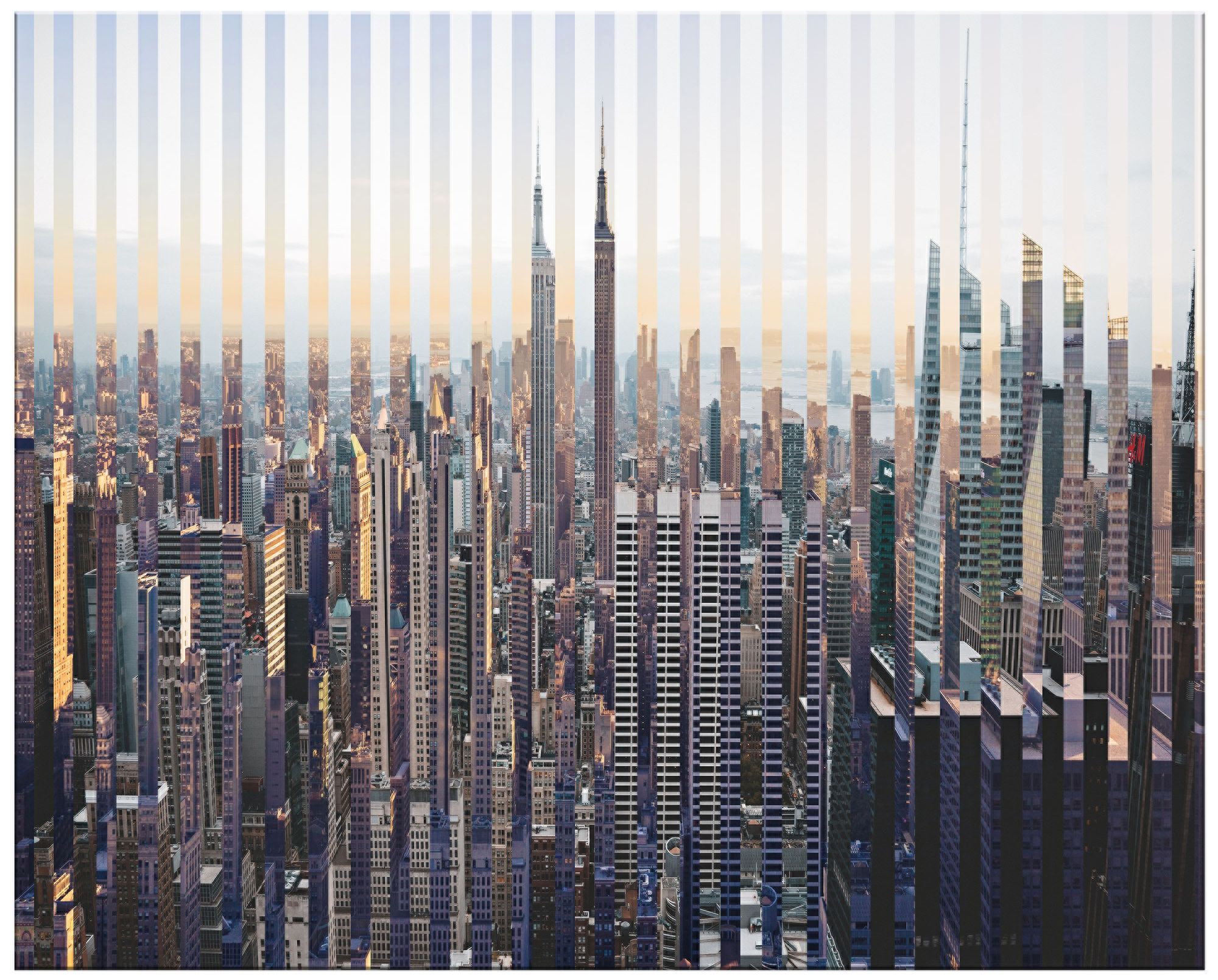 City Through The Window Giclee Canvas Wall Art - #63C09 | Lamps Plus