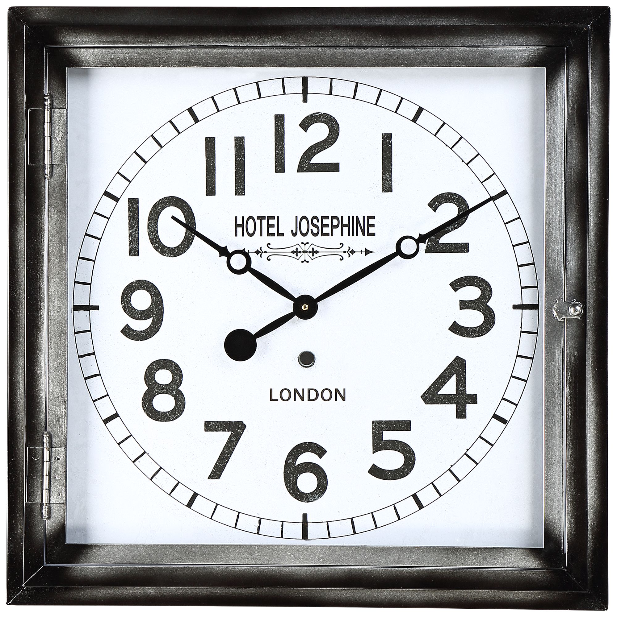 Hotel Josephine 23 3/4" Wide Square Metal Wall Clock - #64K87 | Lamps Plus