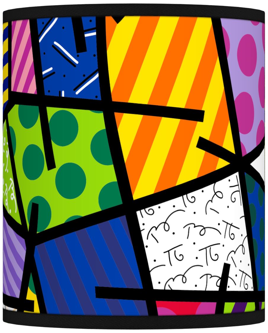 Romero Britto Abstract Giclee Shade 10x10x12 (Spider) - #65P31 | Lamps Plus