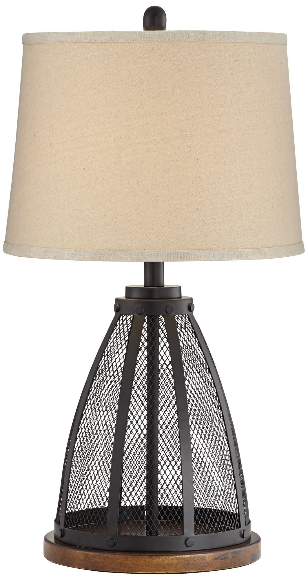 Mansfield Black Metal Mesh Table Lamp - #66D74 | Lamps Plus