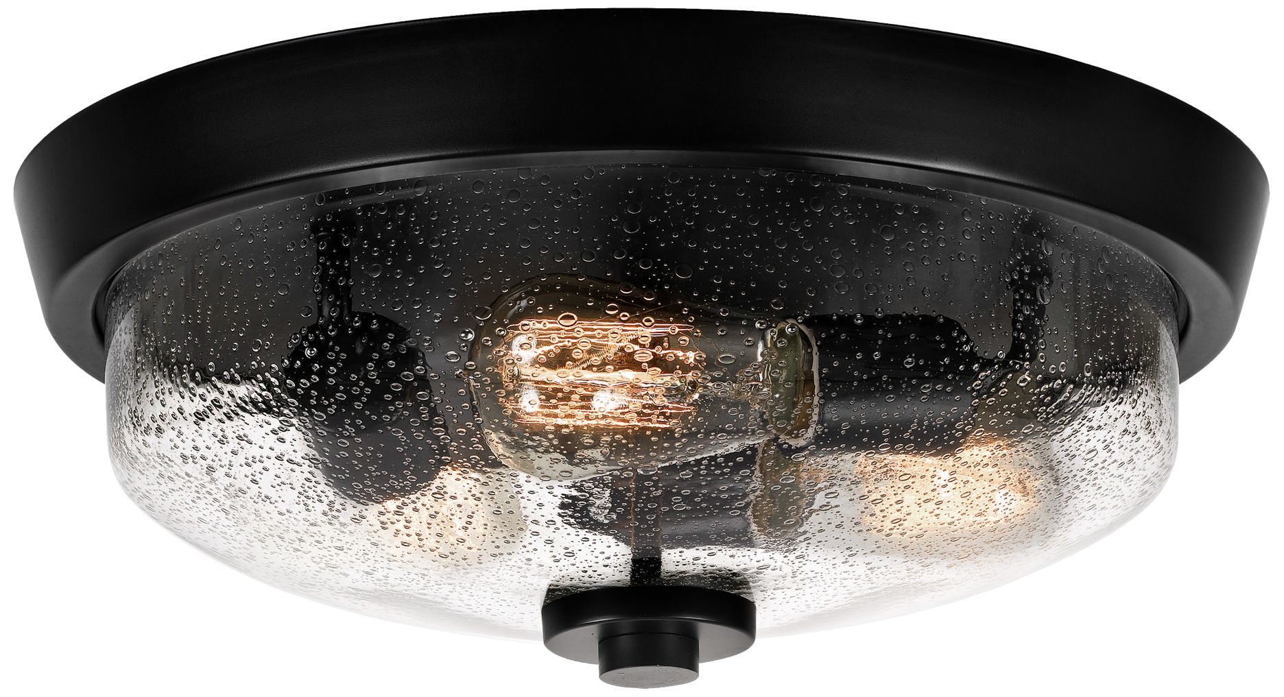 Quoizel Radius 14 3/4"W Earth Black 3-Light Ceiling Light - #66K93 ...