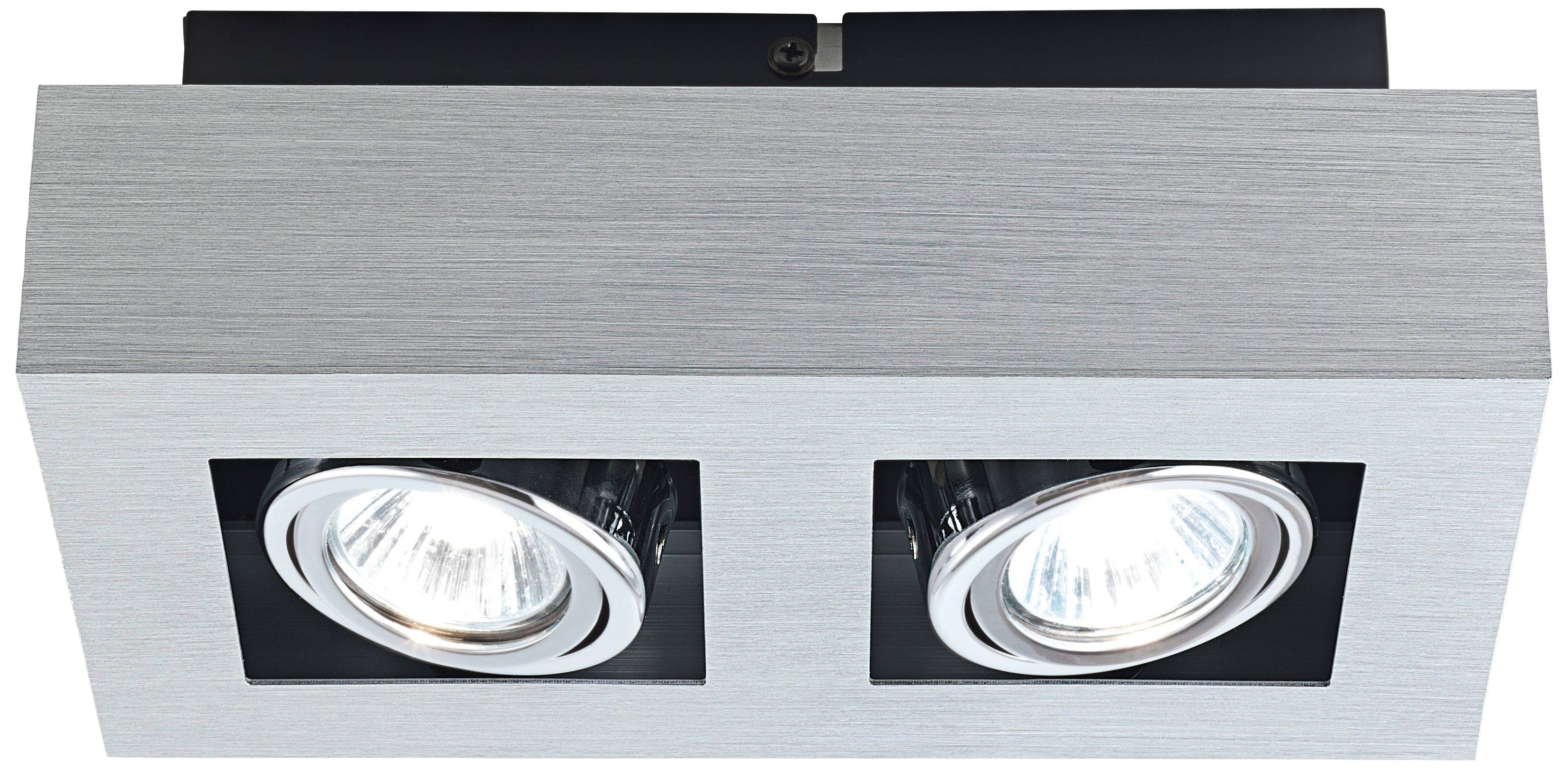 Eglo Loke 2-Light Brushed Aluminum Track Fixture - #6D991 | Lamps Plus