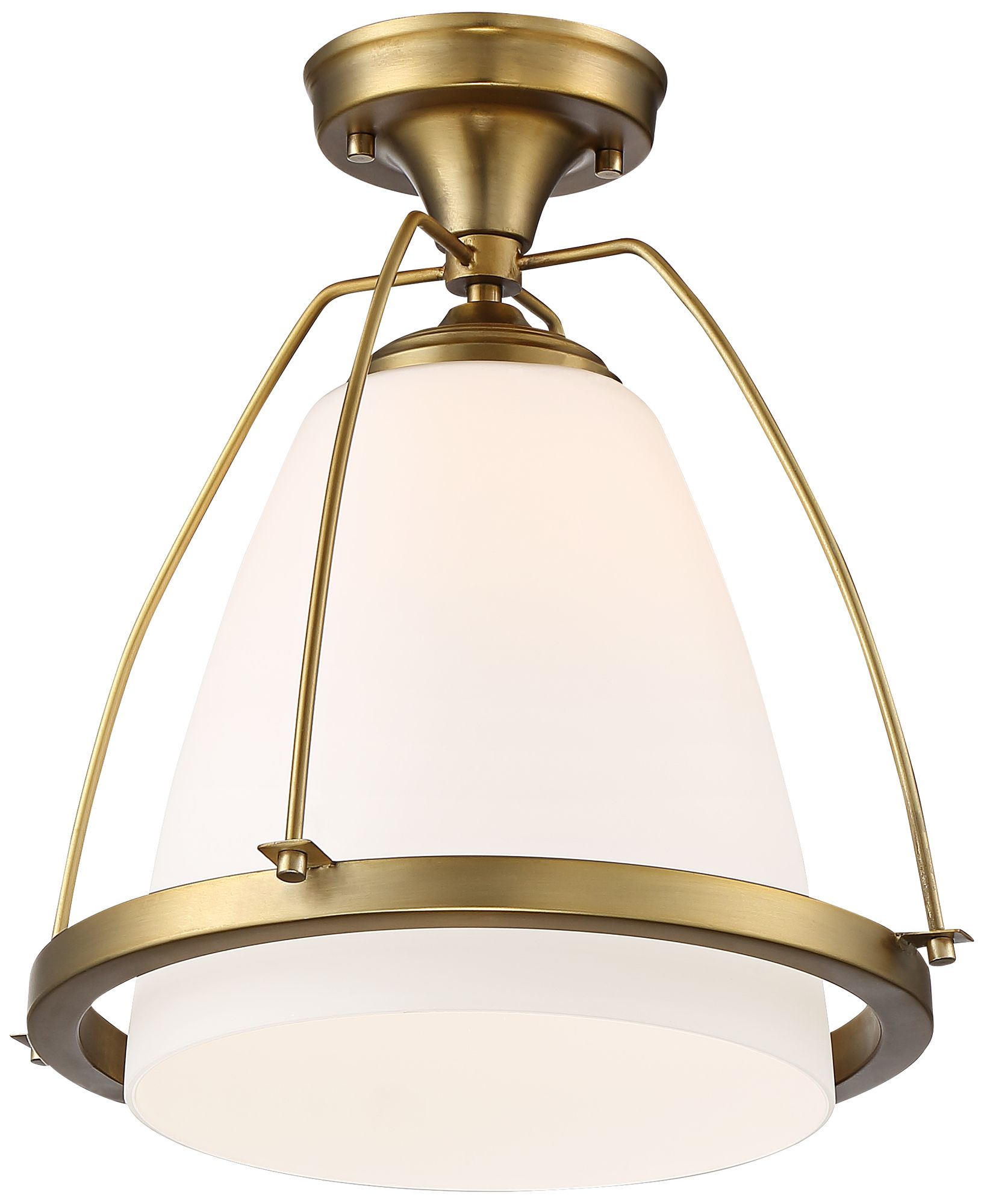Possini Euro Orland 14"W Warm Brass Ceiling Light - #70R87 | Lamps Plus