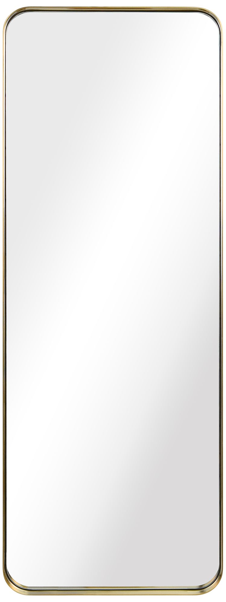Ultra Brushed Gold 18" x 48" Rectangular Framed Wall Mirror - #714A1 ...