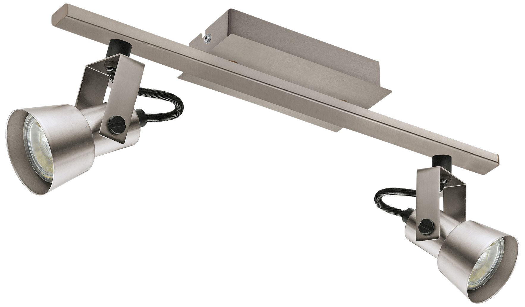 Eglo Trillo 2-Light Brushed Nickel LED Track Fixture - #74T18 | Lamps Plus