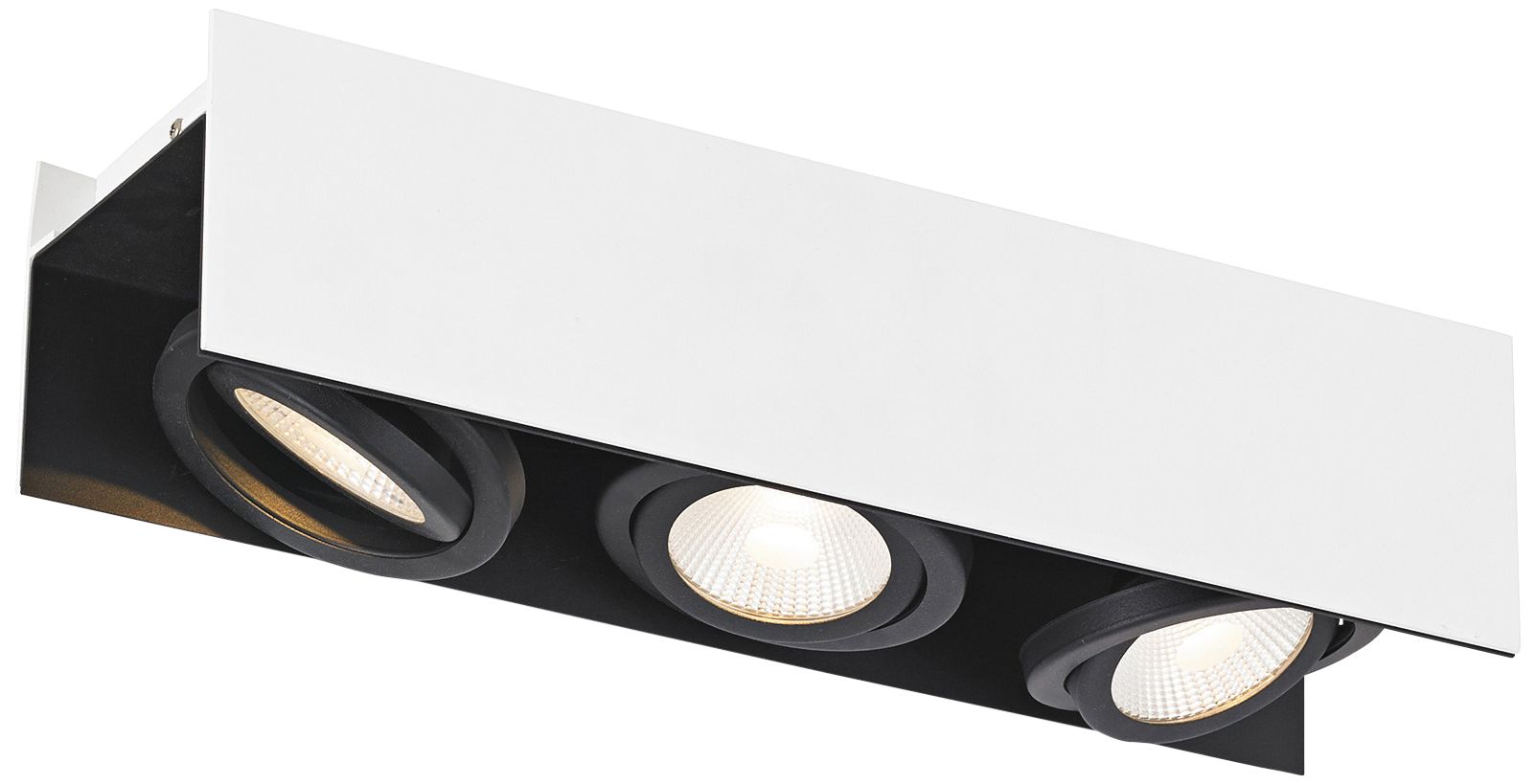 Eglo Vidago 3-Light White and Black LED Track Fixture - #74T30 | Lamps Plus