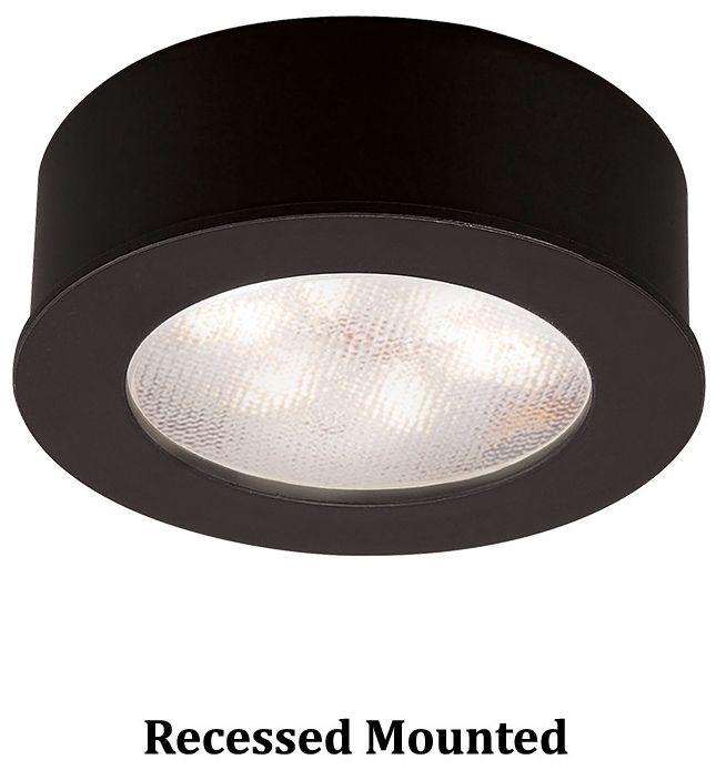 WAC LEDme 2.25" Wide Round Black 2700K LED Button Light - #75G20 ...