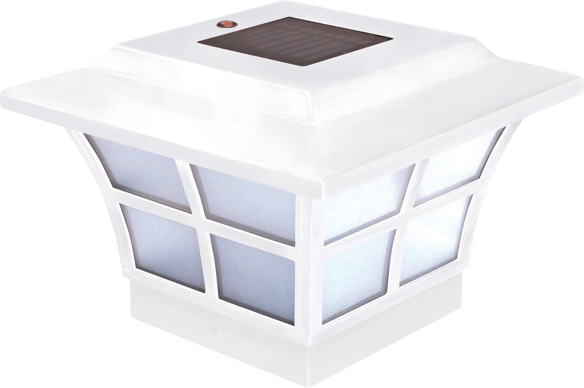 Prestige 4"x4" White Vinyl Outdoor LED Solar Post Cap - #76X92 | Lamps Plus