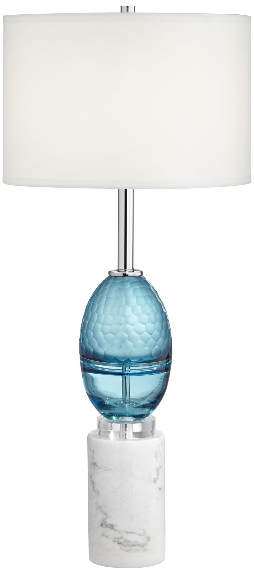 Landmark Sea Blue Art Glass Table Lamp - #77P17 | Lamps Plus