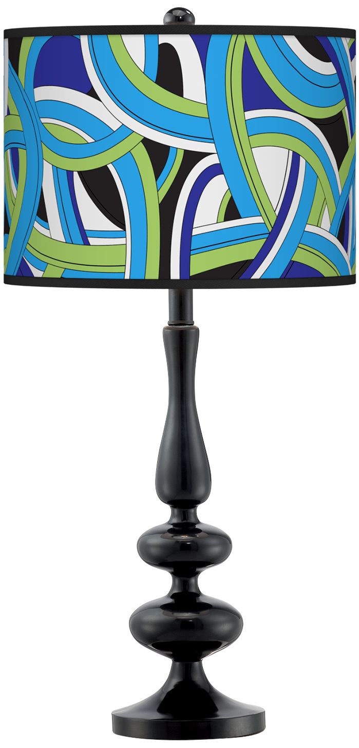 Blue, Black, Art Shade, Table Lamps | Lamps Plus