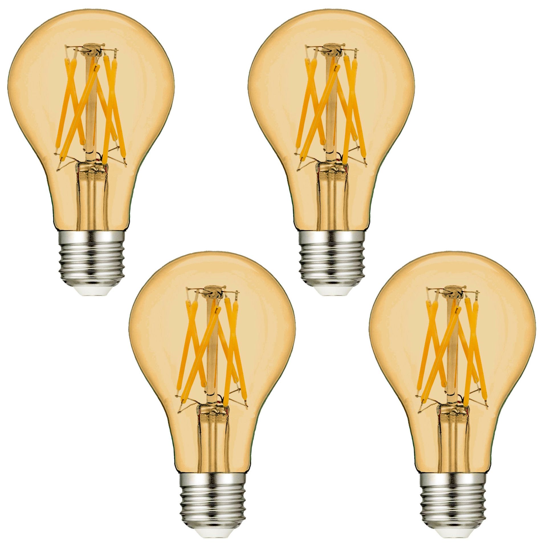 60W Equivalent Amber 7W LED Dimmable Standard A19 4-Pack - #82P00 ...