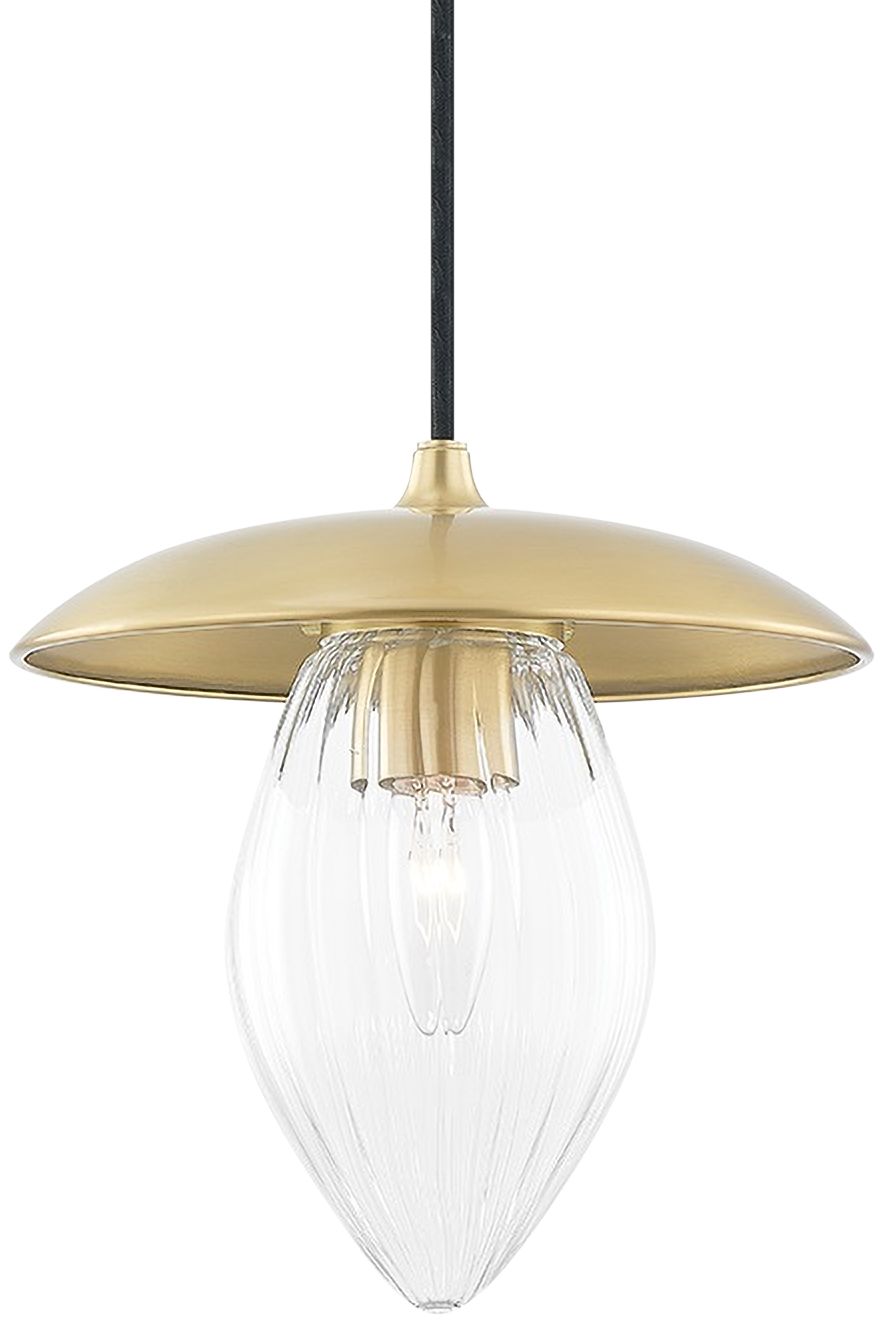 Mitzi Lana 9" Wide Aged Brass Mini Pendant Light - #82V82 | Lamps Plus