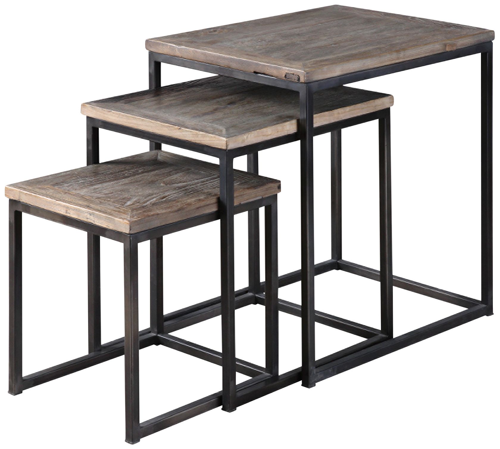 Uttermost Bomani Brown Wood Nesting Tables Set of 3 - #87M66 | Lamps Plus